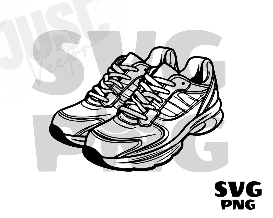 Sneakers SVG, Sneakers Clipart, Runner Shoe SVG, Marathon Runner Svg ...