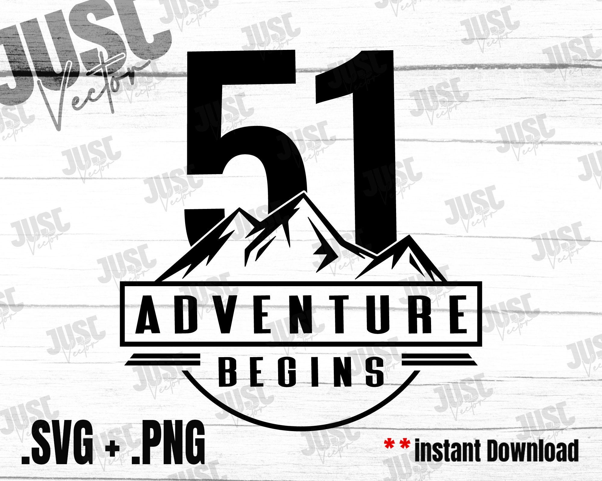51 Adventure begins svg birthday 51 svg 51 png Number | Etsy