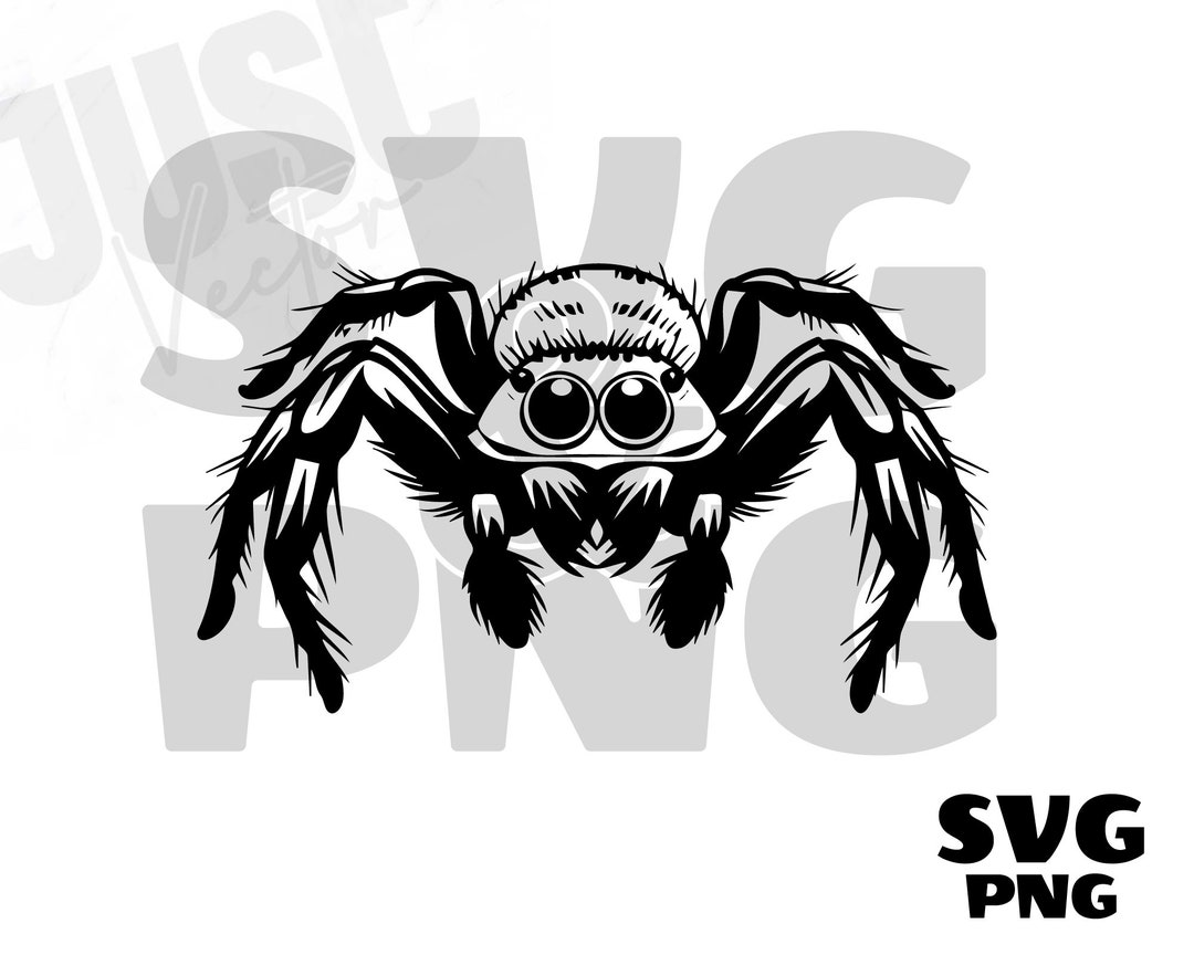 Spider Svg, Jumping Spiders Svg, Spider Png, Cute Jumping Spider ...