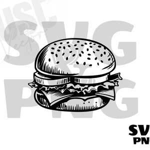 Hamburger Svg, Burger Svg, Fast Food Svg, Food, Clipart, Cheeseburger ...