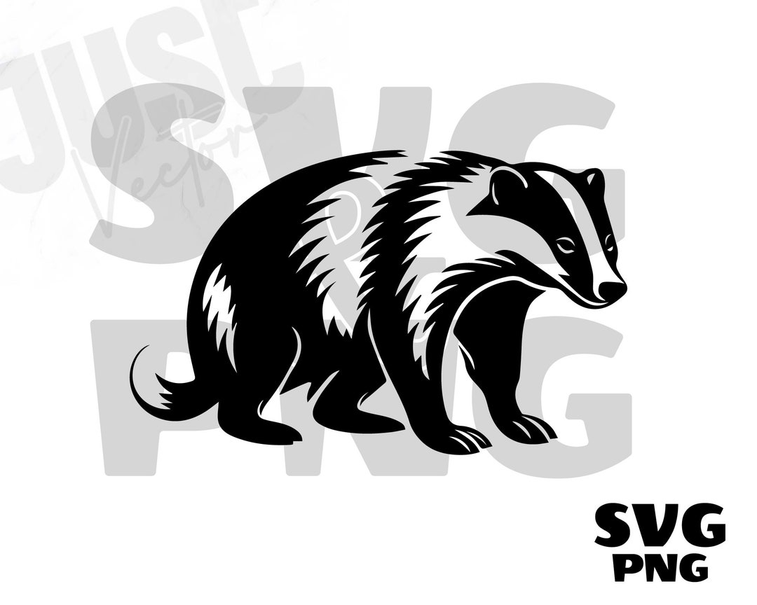 Badger Svg, Badger Face Svg, Badger Head Svg, Badger Silhouette, Badger ...