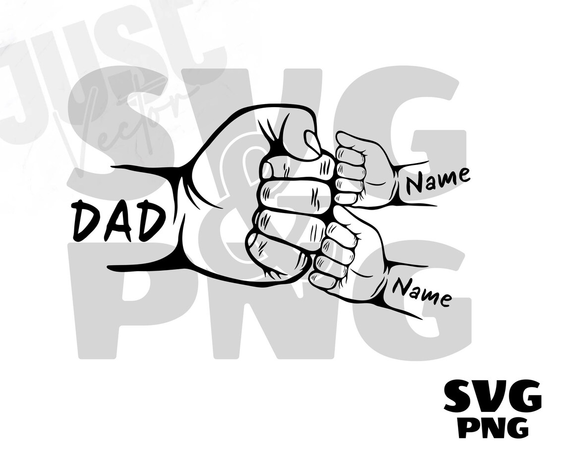 Father and Three Baby Svg Fist Bumps Svg Best Friend's - Etsy