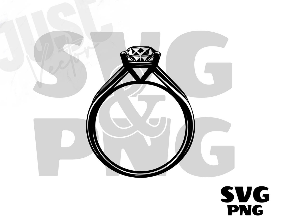 Diamond Ring Svg, Wedding Ring Svg, Ring Svg, Wedding Clipart, Wedding ...