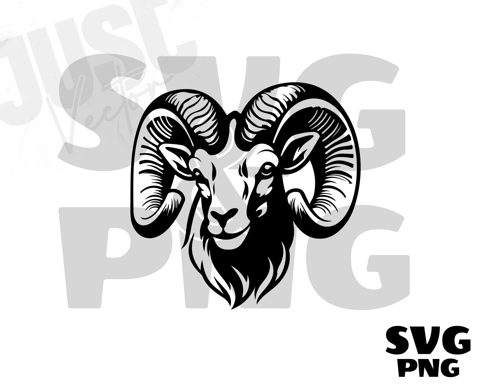 Ram Svg, Ram Face Svg, Ram Head Svg, Ram Silhouette, Ram Mascot Svg ...