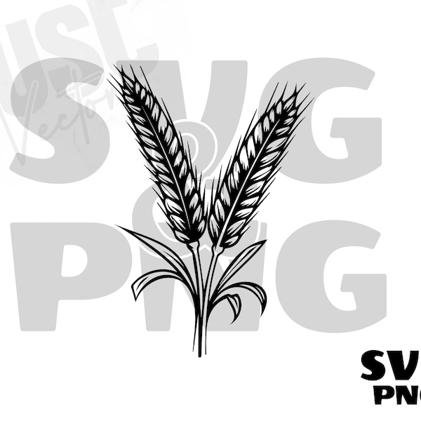 Wheat Svg - Etsy