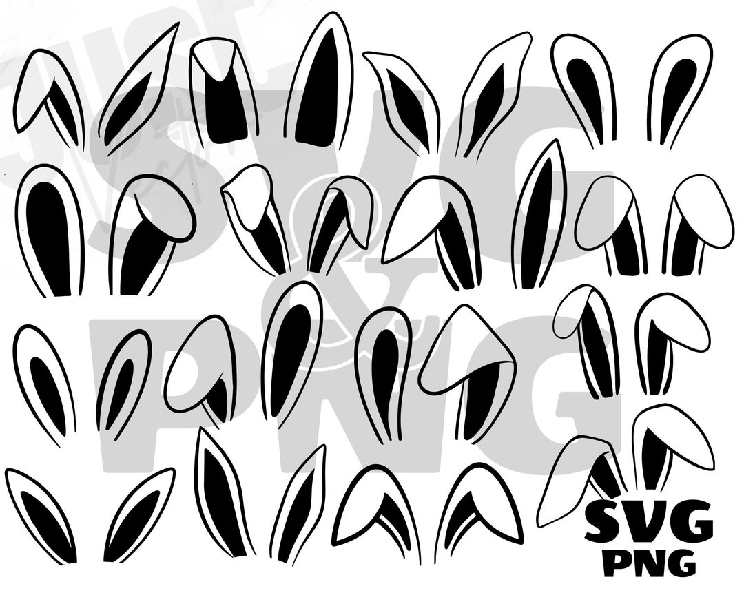 Bunny Ears Svg Bundle, Easter Svg, Easter Bunny Svg, Bunny Svg, Rabbit ...