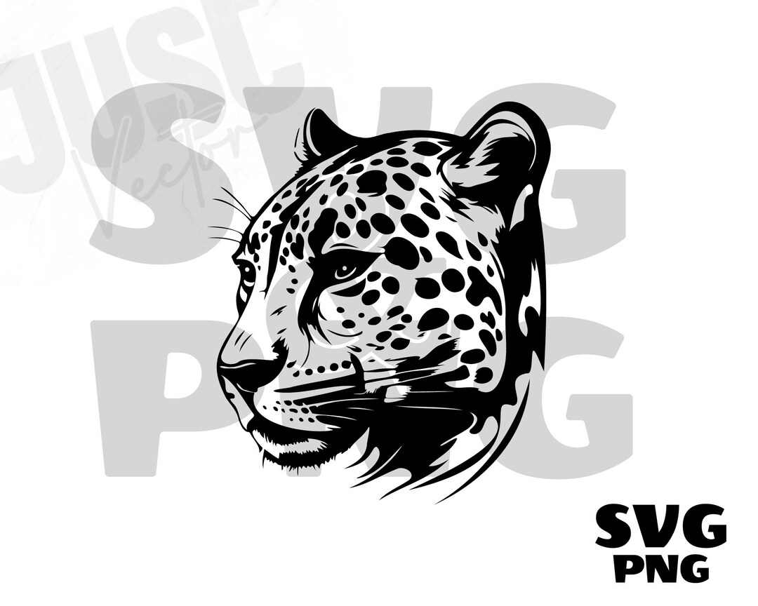 Leopard Svg, Leopard Face Svg, Leopard Head Svg, Leopard Silhouette ...