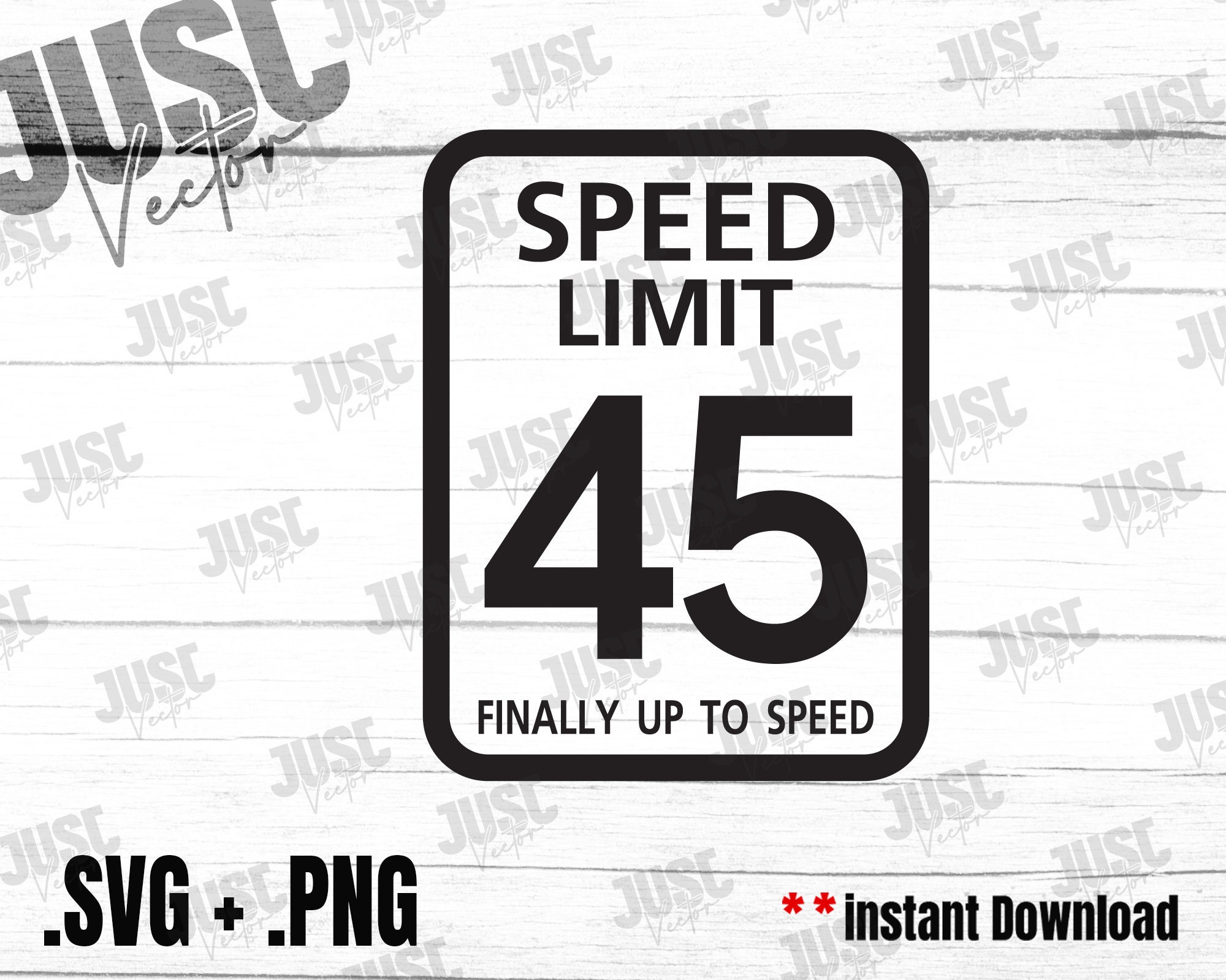 Límite de velocidad 45 finalmente al día cumpleaños 45 svg | Etsy