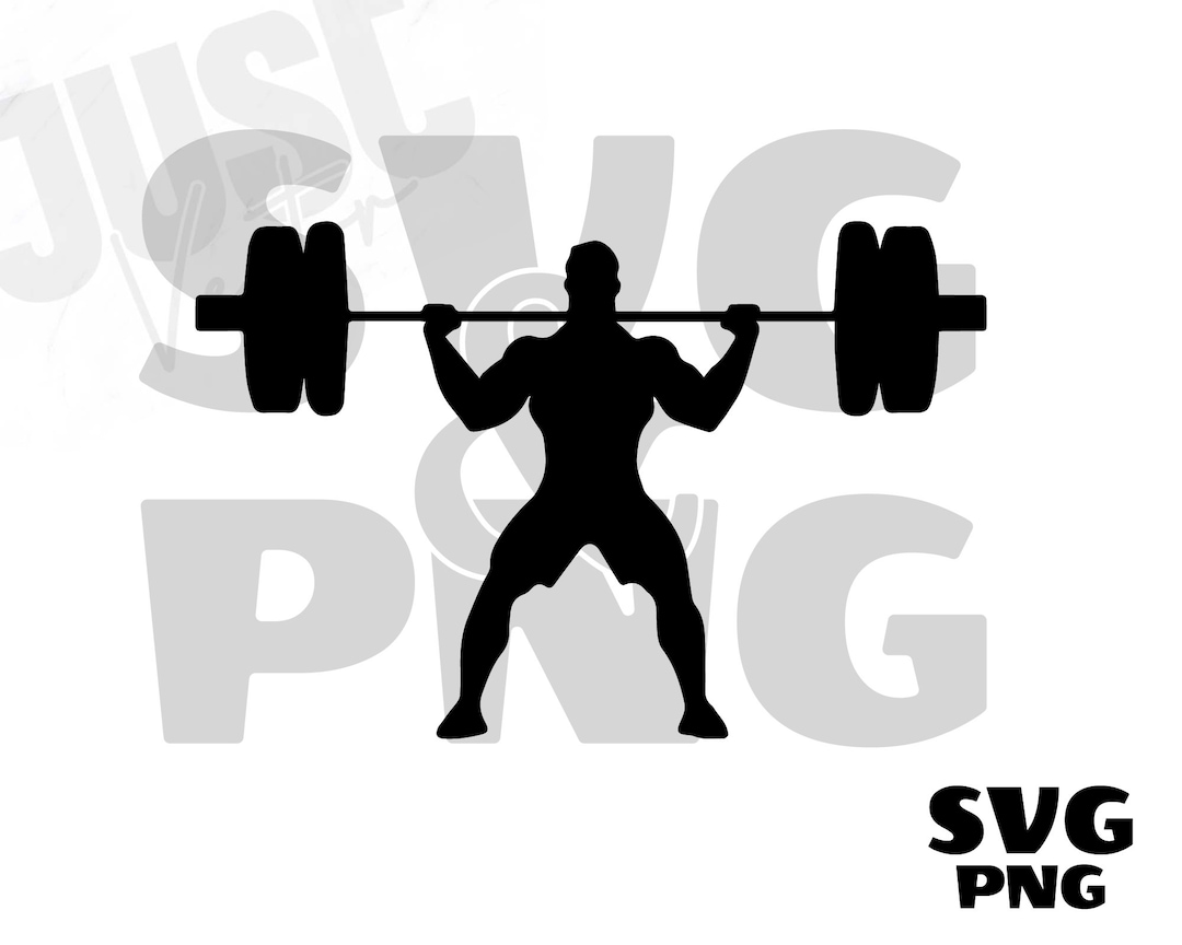 Weightlifter Silhouette Svg, Weightlifter Clipart, Strong Man Svg, Body ...