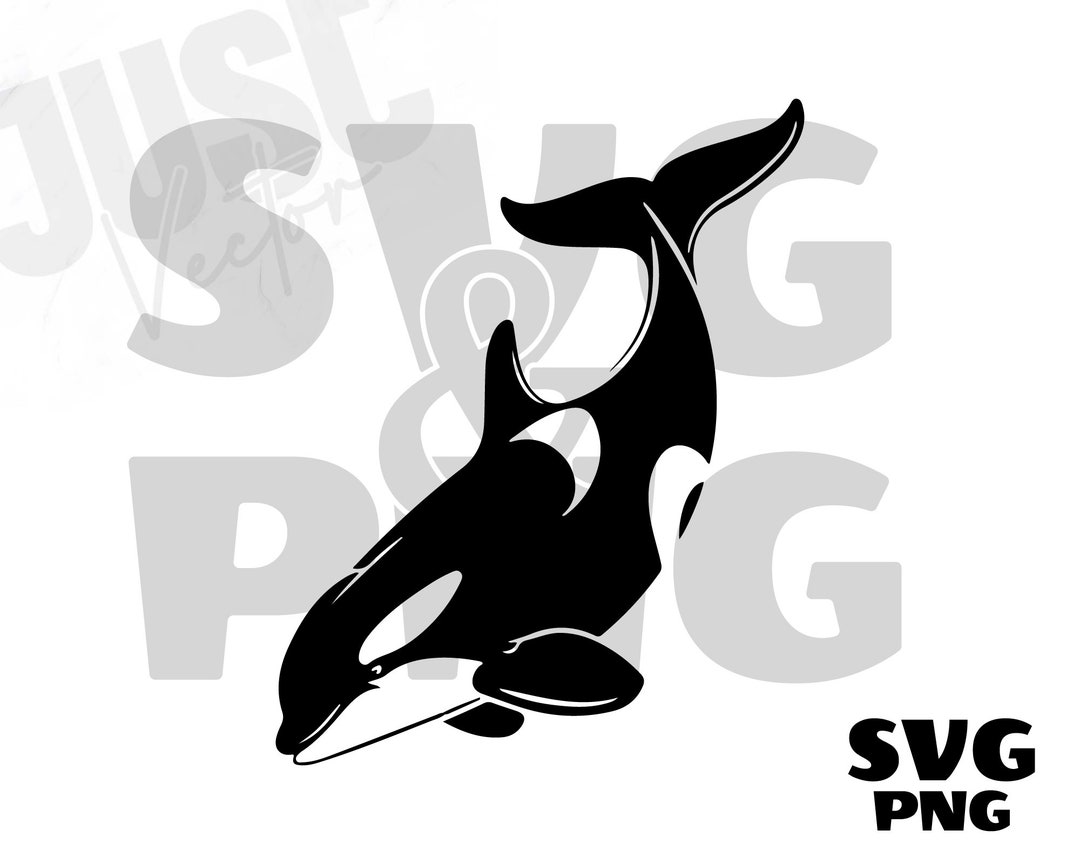 Orca SVG, Schwertwal SVG, Wal Clipart, Wal Silhouette, Wal, Wal Cut ...