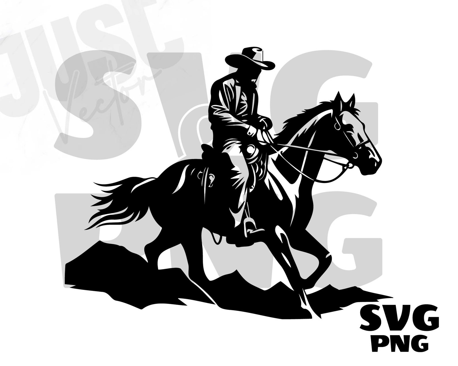 Cowboy Svg, Western Cowboy Riding Horse SVG, Rodeo Cowboy Svg ...