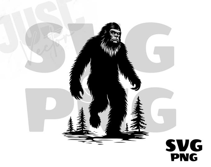 Farting Bigfoot Svg, Fart Svg, Big Foot, Yeti, Sasquatch. Vector Cut ...