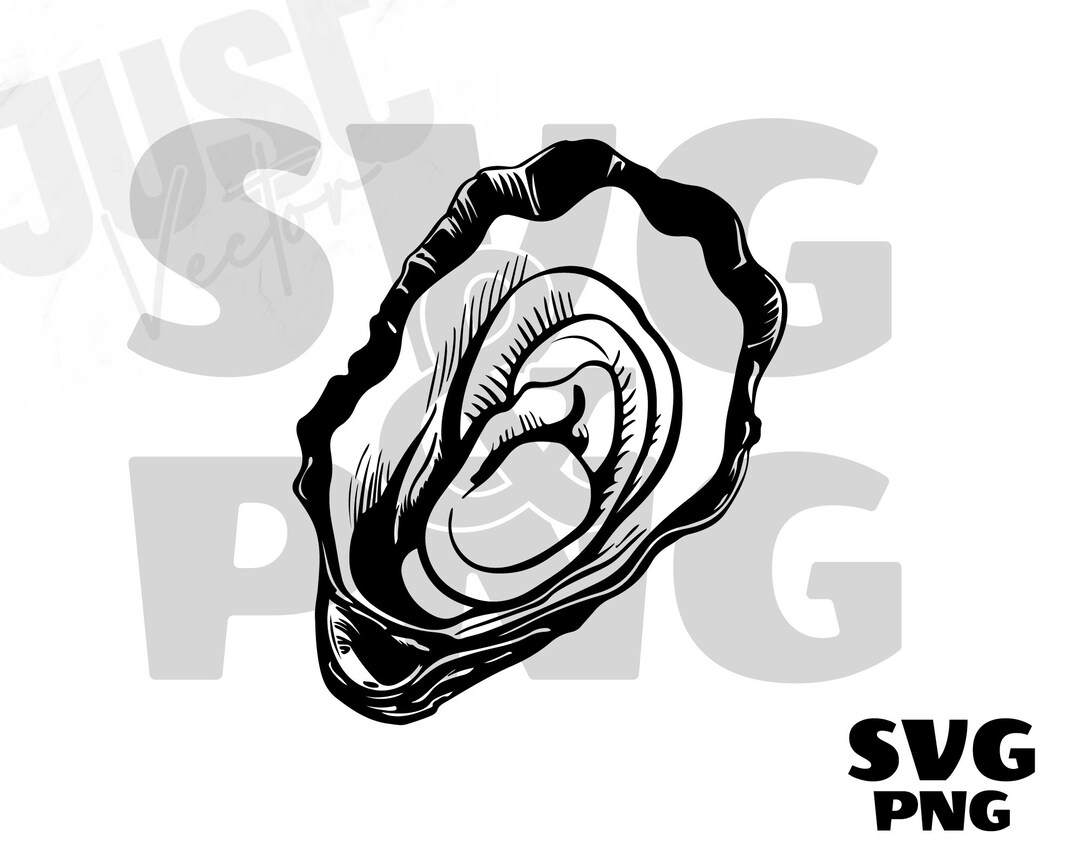 Oyster SVG, Shell Svg, Oyster PNG, Oyster Clipart, Oyster Silhouette ...