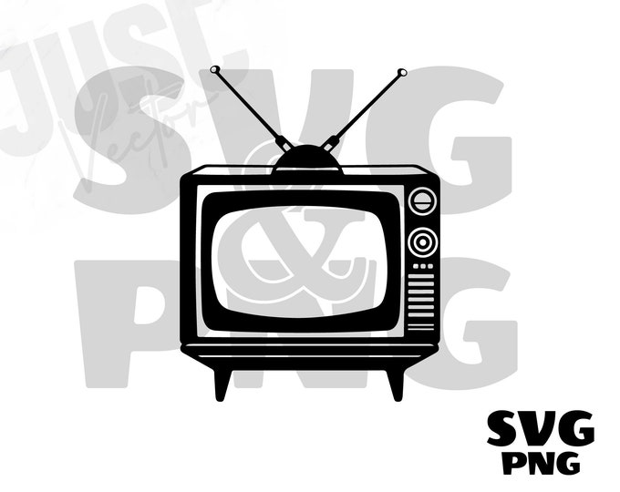 Retro TV Svg, Tv Svg, Cut File for Cricut, Retro Tv Png, TV Shape, Old ...