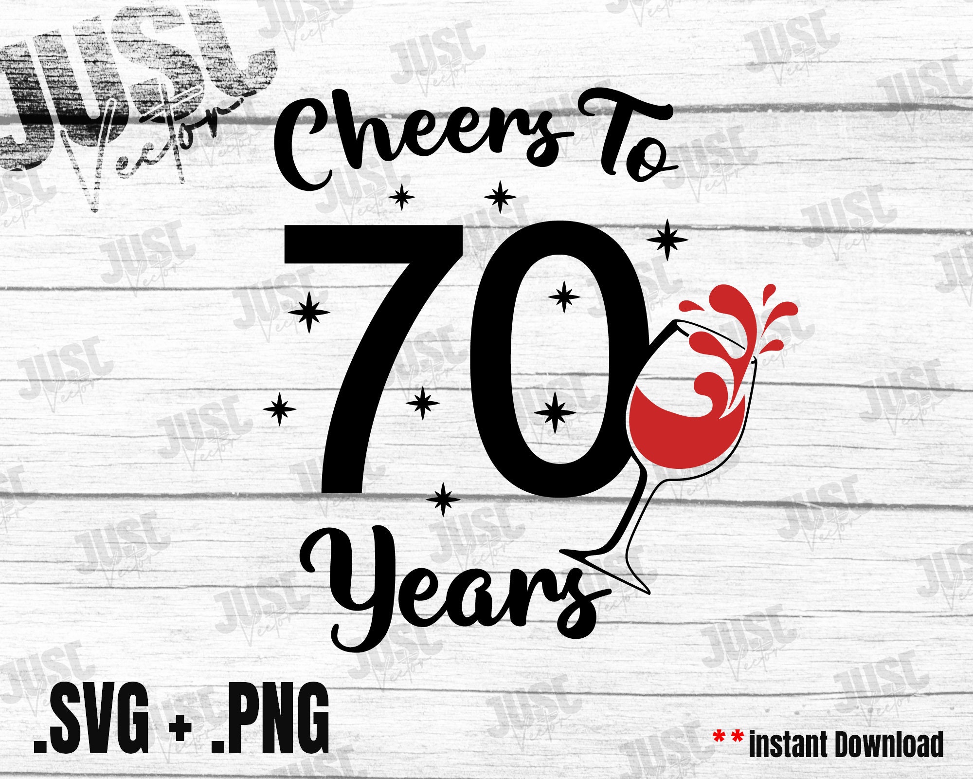 Cheers To 70 Years Svg 70th Birthday svg Gifts For Women | Etsy