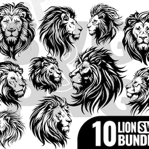 Lion Svg - Etsy