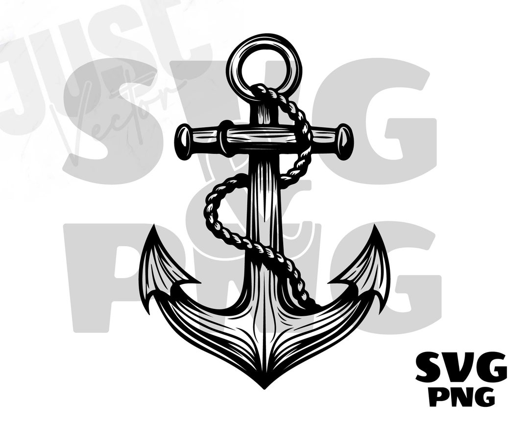 Rope Anchor Svg, Anchor Svg, Anchor Silhouette, Anchor Clipart, Anchor ...