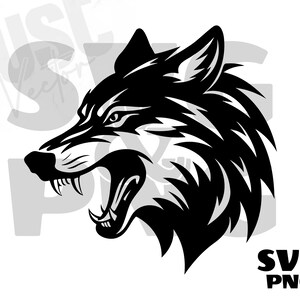 10 Design Ferocious Wolf Bundle Svg, Angry Wolf Svg, Angry Wolf PNG ...