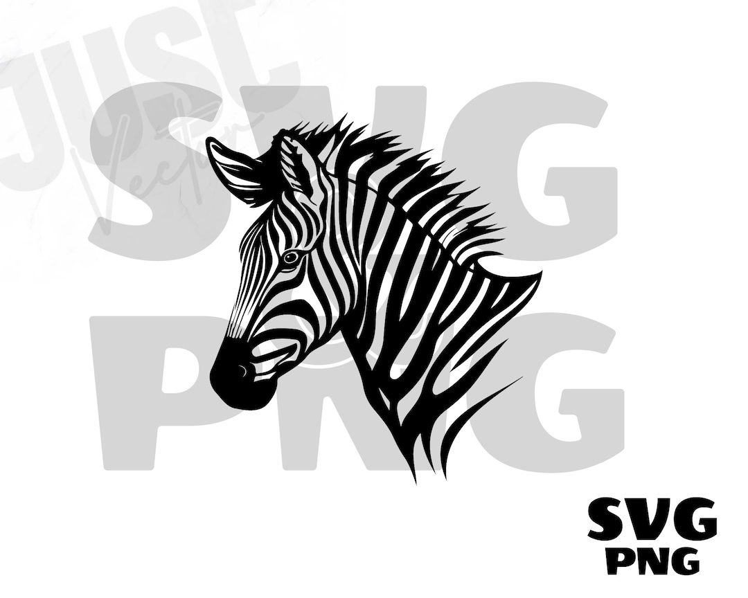Zebra Svg, Zebra Face Svg, Zebra Head Svg, Zebra Silhouette, Zebra ...