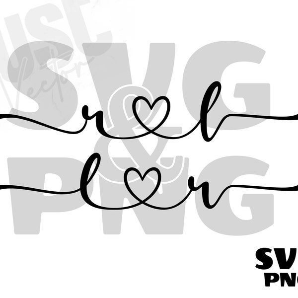 Connecting Heart Font - Etsy