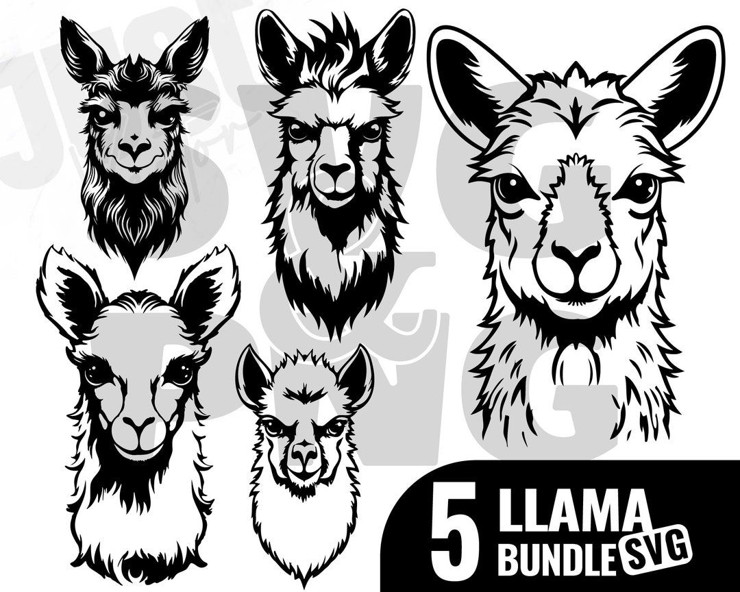 Llama Svg, Llama Head Svg, Alpaca Svg, Llama Face Svg, Llama Clipart ...