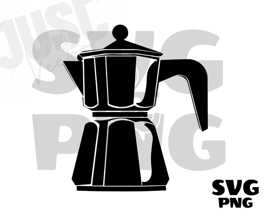 Moka Pot SVG, Coffee Maker PNG, Coffee Machine Clipart, Espresso Vector ...