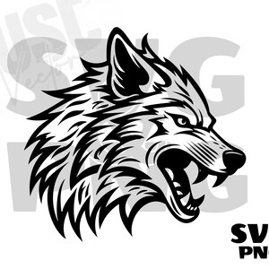 10 Design Ferocious Wolf Bundle Svg, Angry Wolf Svg, Angry Wolf PNG ...