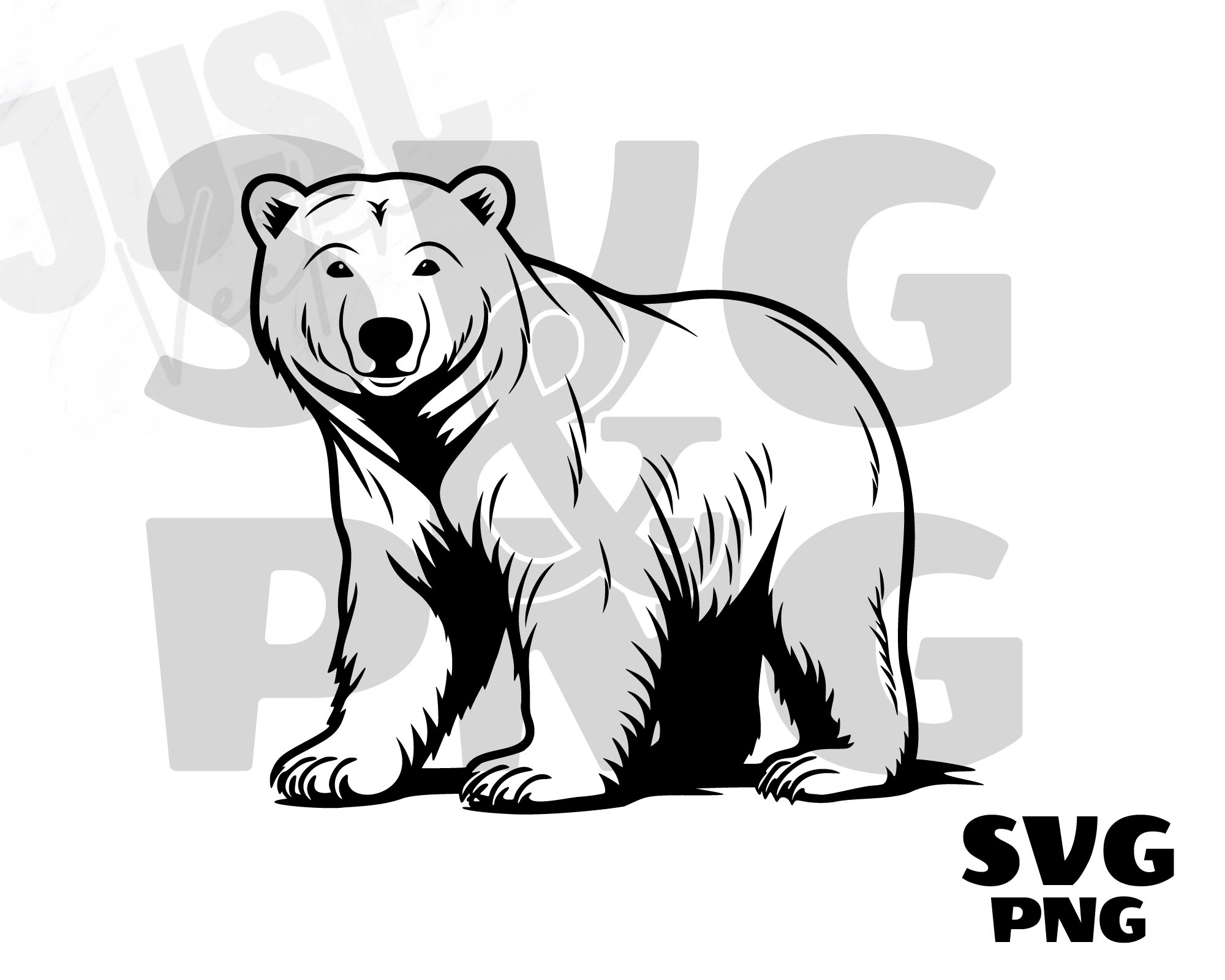 Oso polar SVG, Silueta de oso polar, Oso polar PNG, Vector de oso polar ...