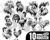 Rooster Svg Cock Head Svg Rooster Clipart Rooster Png Farm - Etsy