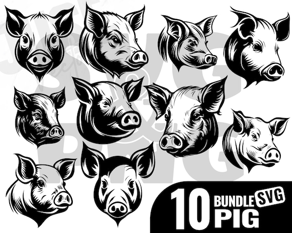 Show Pig Head Silhouette