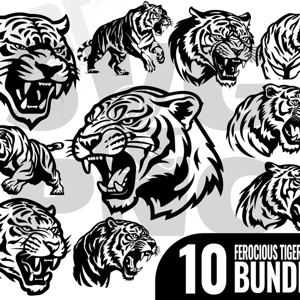 Tiger Svg - Etsy