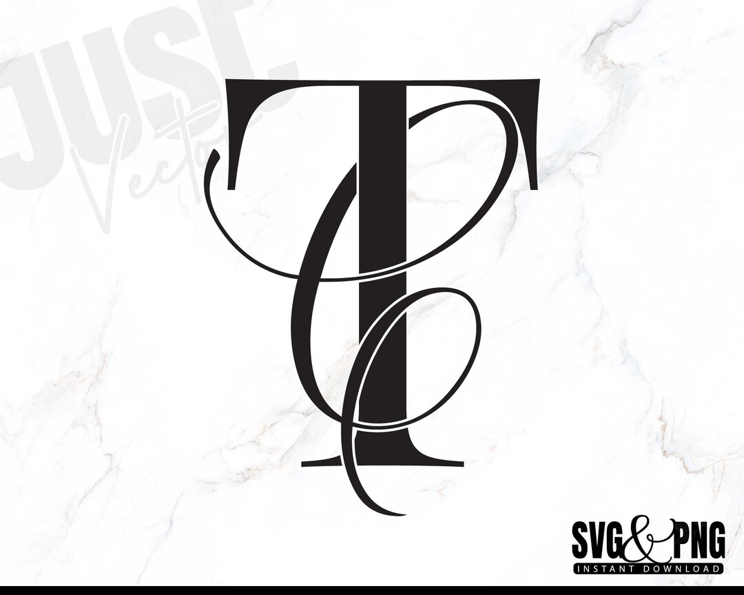 Tc Ct Wedding Logo Monogram Wedding Svg Monogram Svg - Etsy Denmark