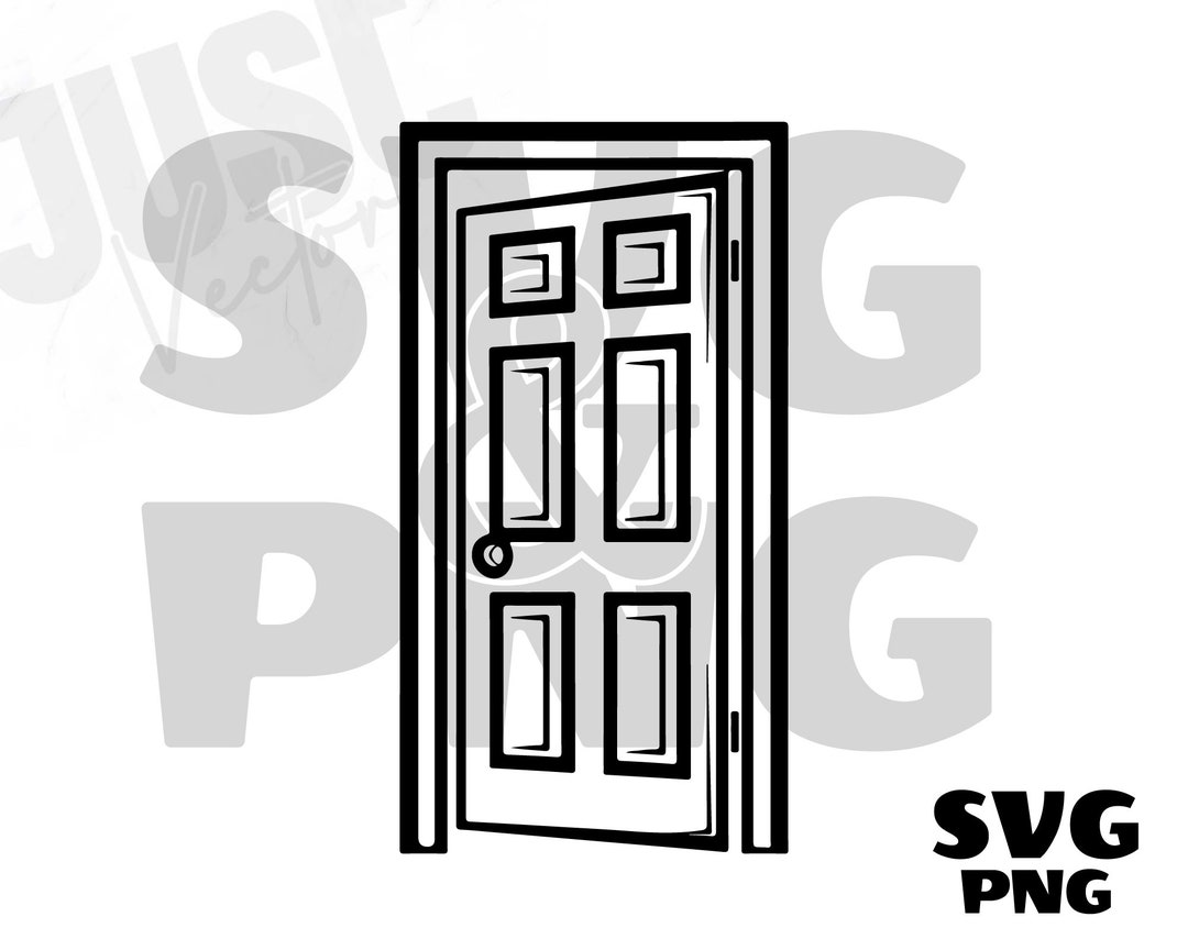 Open Door SVG, Opening Doorframe Svg, Open Door Clip Art, Open Door ...