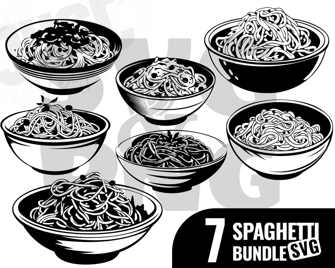 Spaghetti Svg, Pasta Svg, Spaghetti Clipart, Spaghetti Files for Cricut ...