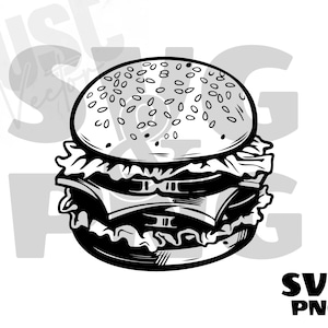 Hamburger Svg, Burger Svg, Fast Food Svg, Food, Clipart, Cheeseburger ...