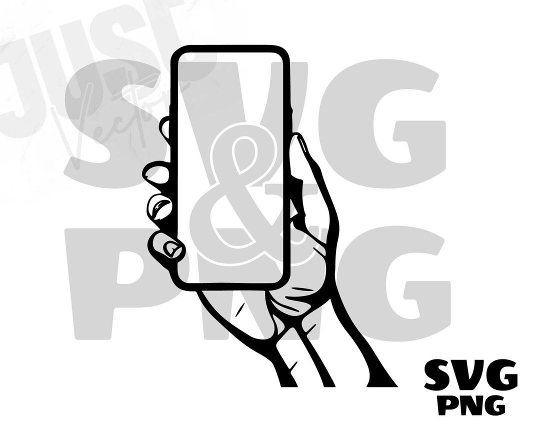 Hand Holding Phone Svg, Hand Holding Mobile Phone Svg, Cell Phone ...