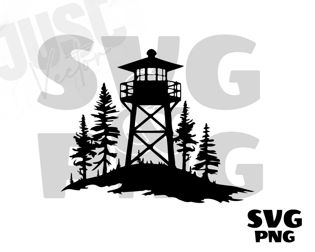 Fire Lookout Tower SVG, Fire Lookout Tower Clipart, Fire Lookout Tower ...