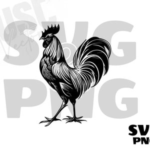 Rooster Svg, Cock Head Svg, Rooster Clipart, Rooster Png, Farm Animal ...