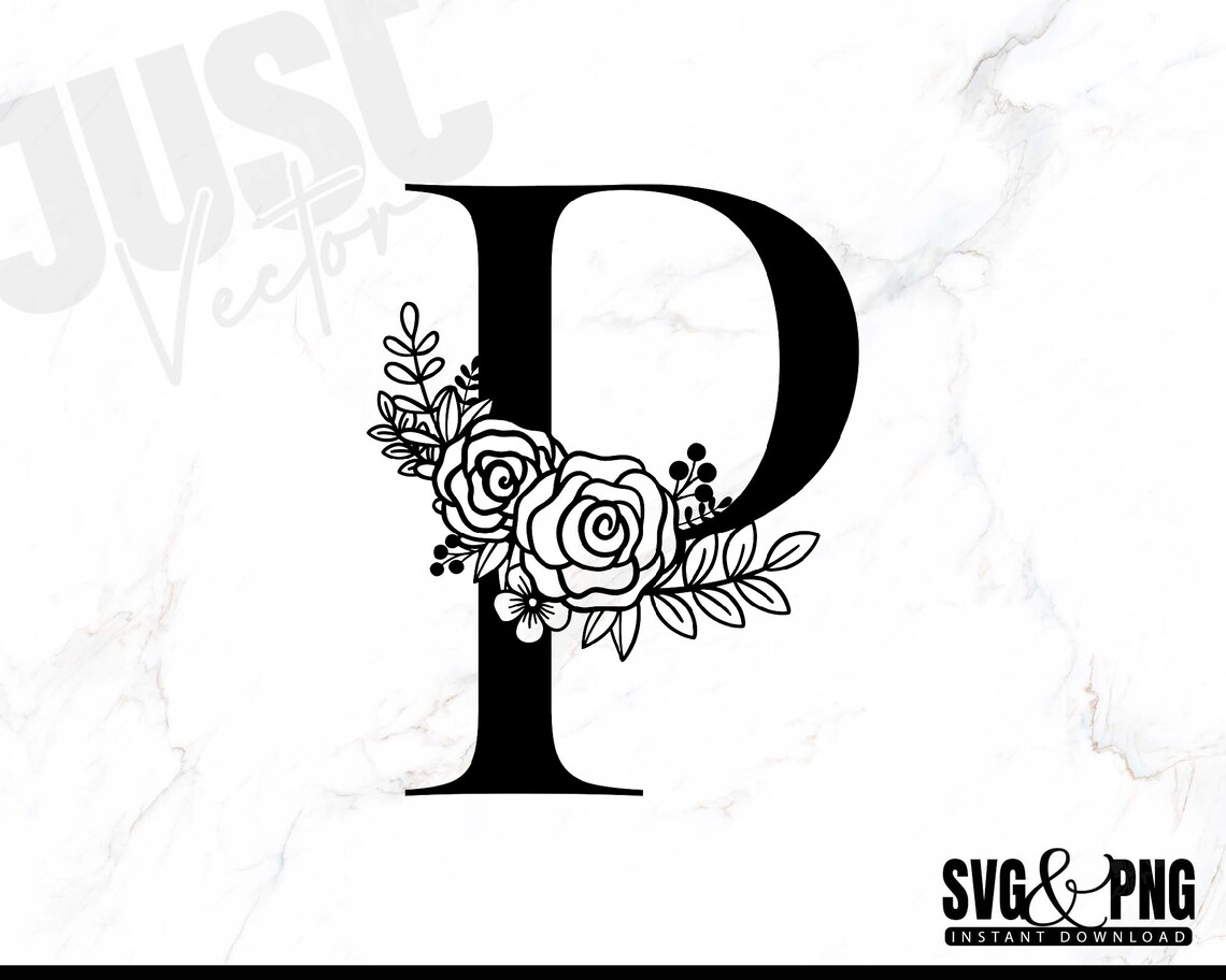 Capital Letter P Alphabet Svg and Png Sublimation Nature - Etsy