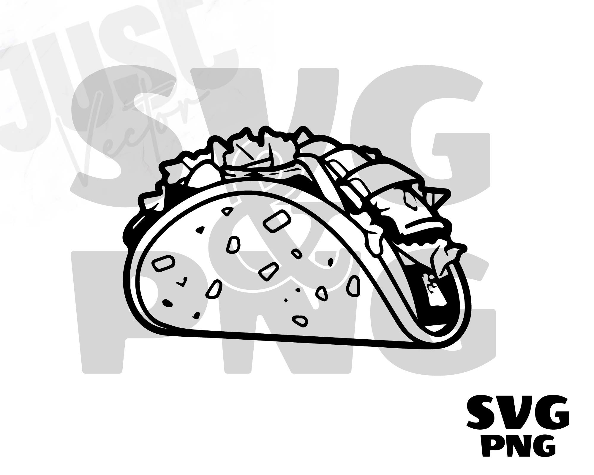 Taco SVG, Mexican Food Svg, Taco Clipart, Taco Silhouette, Food Svg ...