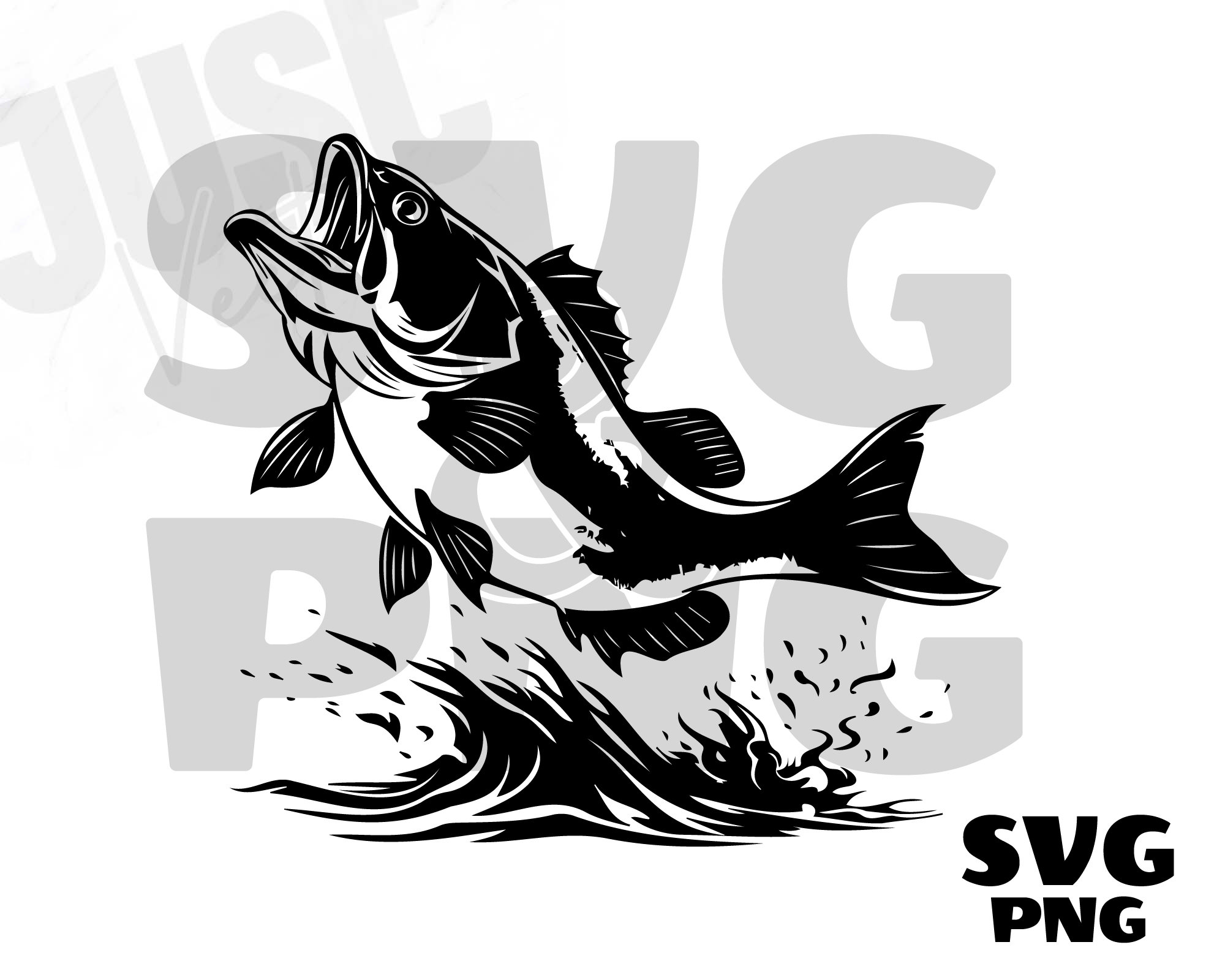 Large Bass Fish, Bass Fish, Large Bass Fish in the Mount Jumping From ...