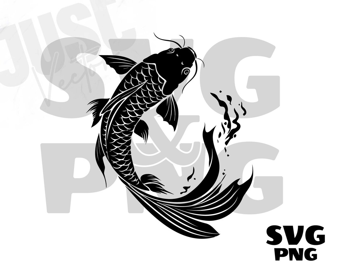 Japanese Koi Svg, Japanese Koi Clipart, Japanese Koi Silhouette ...