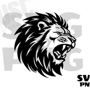 10 Design Ferocious Lion Bundle Svg, Lion Svg, Lion PNG, Angry Lion SVG ...