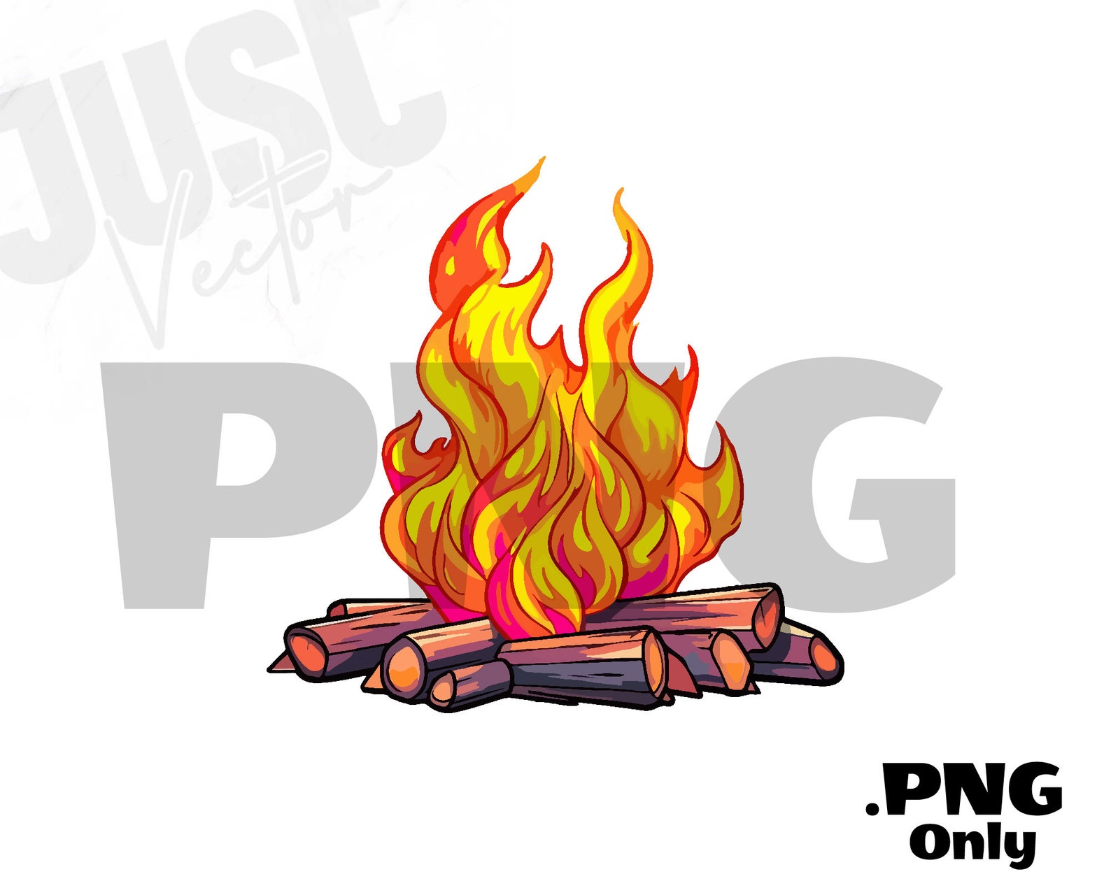 Campfire PNG Bundle, Campfire Sticker PNG, Bonfire Clipart, Campfire ...