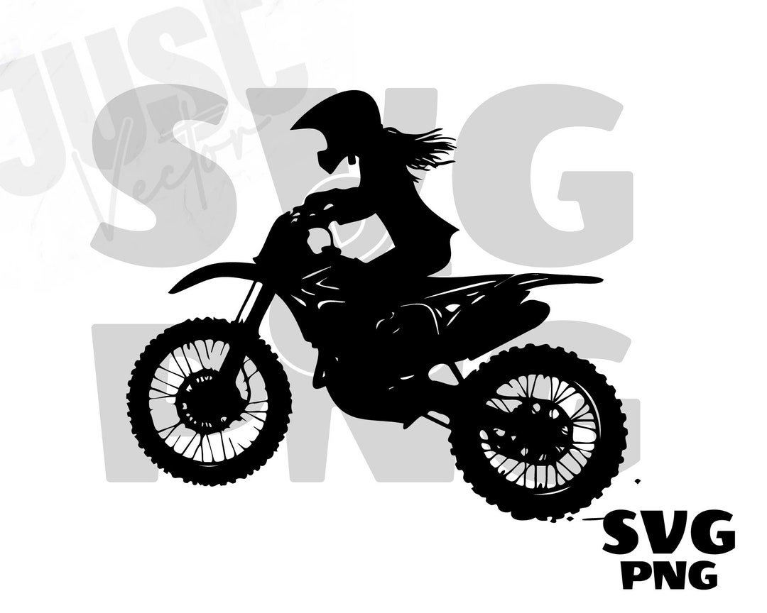 Girl Motocross Rider SVG, Motocross Rider Clipart, Lady Motocross Rider ...