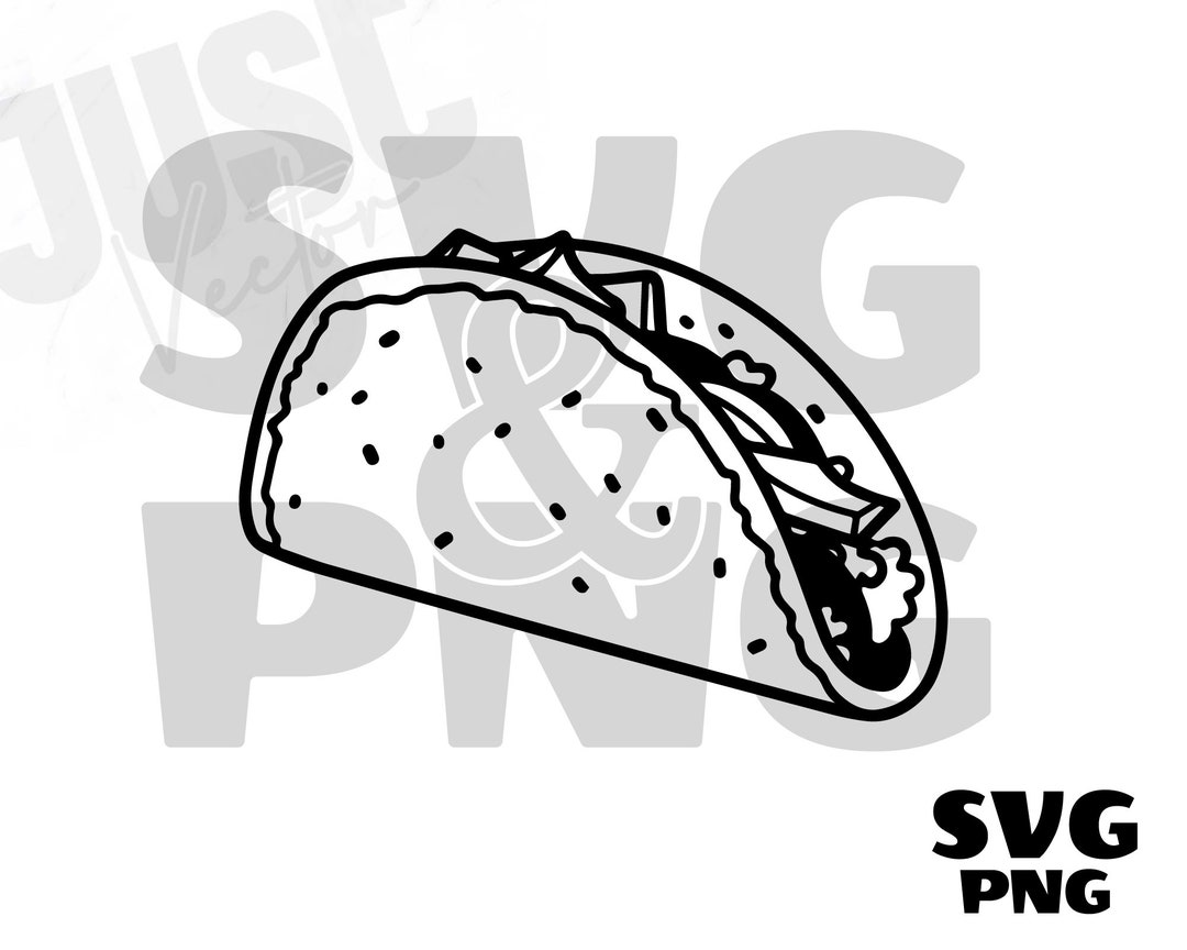Taco SVG, Mexican Food Svg, Taco Clipart, Taco Silhouette, Food Svg, Taco Svg Cut Files, Tacos ...