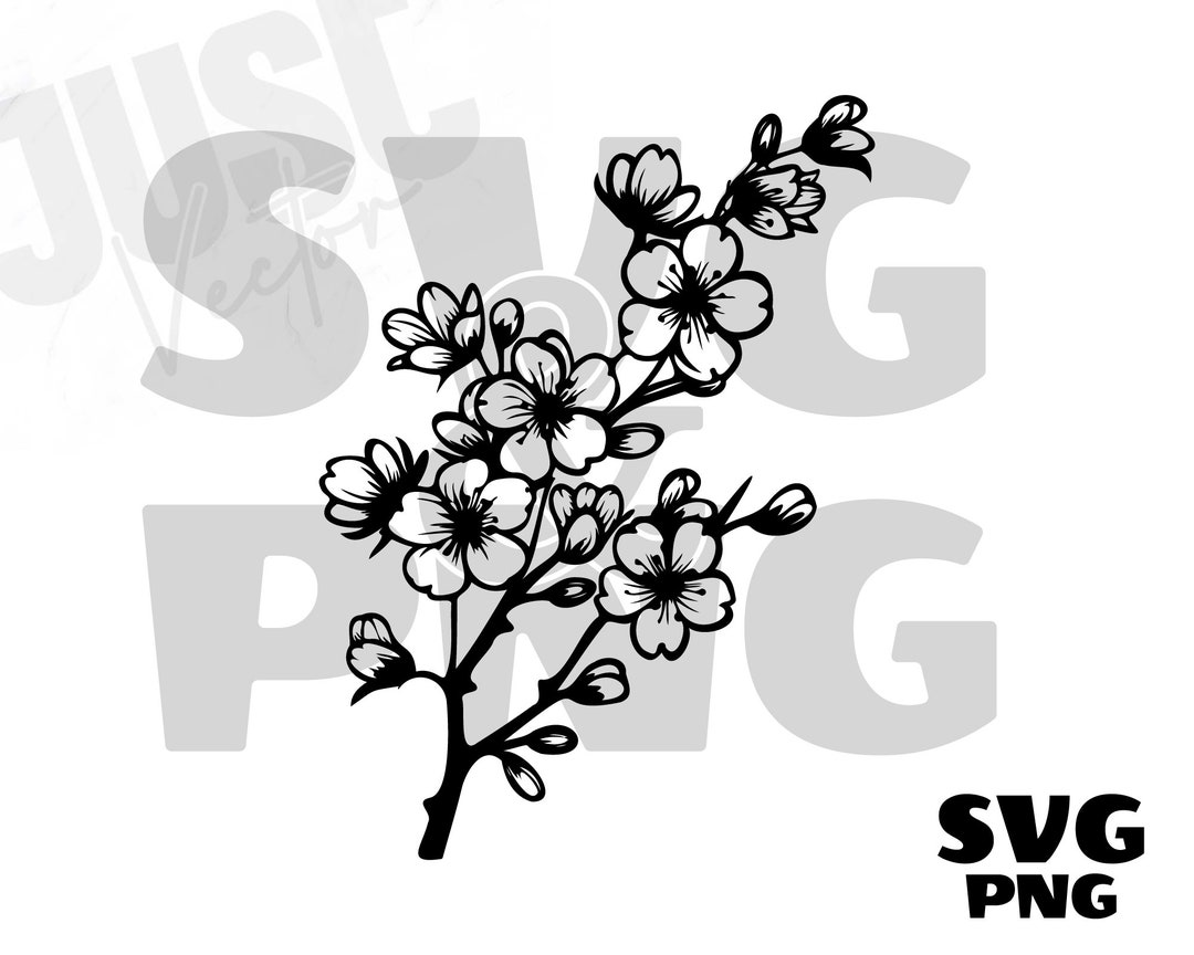 Cherry Blossom Svg, Sakura Svg, Cherry Blossom Flower, Cherry Blossom ...