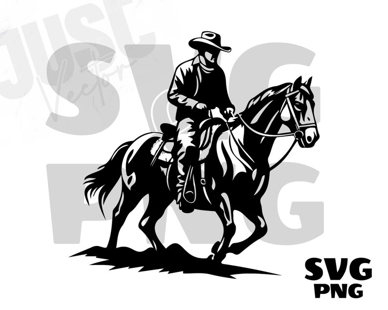 Cowboy Svg, Western Cowboy Riding Horse SVG, Rodeo Cowboy Svg ...