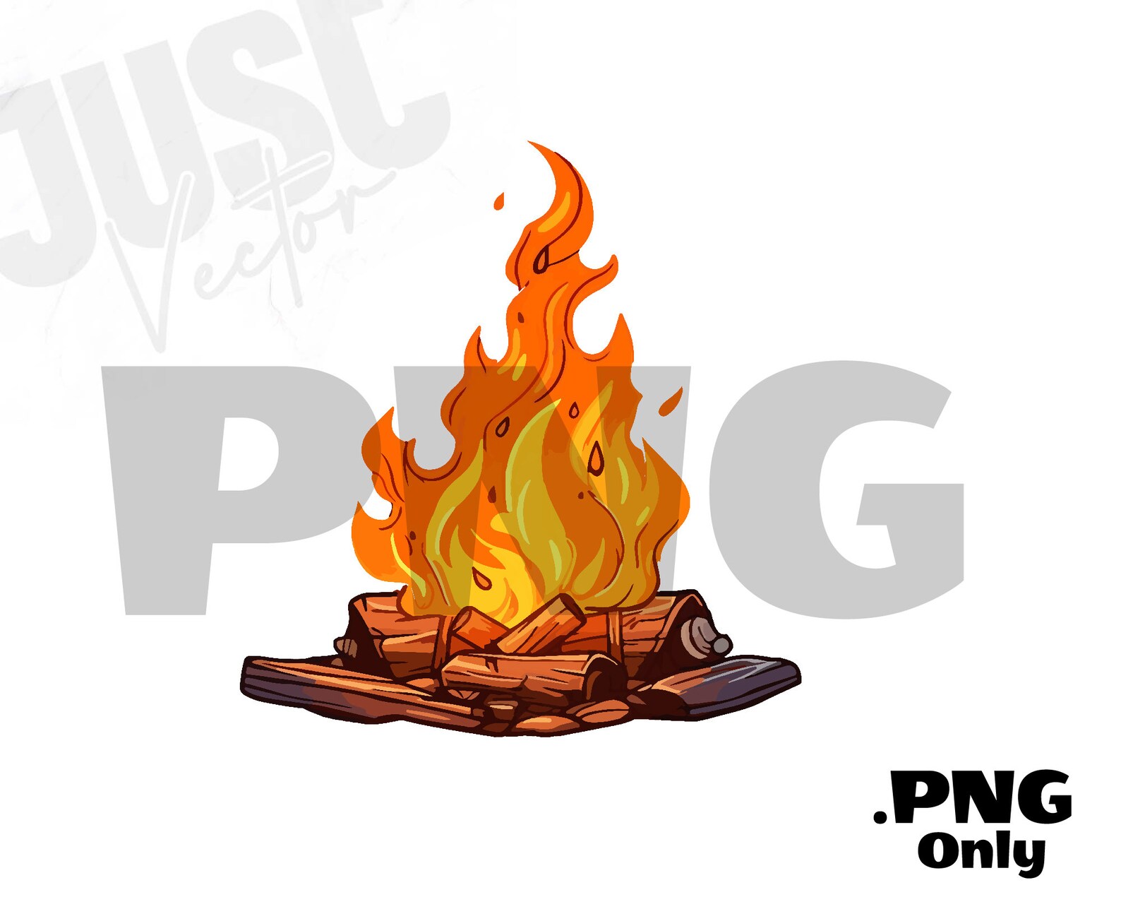 Campfire PNG Bundle, Campfire Sticker PNG, Bonfire Clipart, Campfire ...