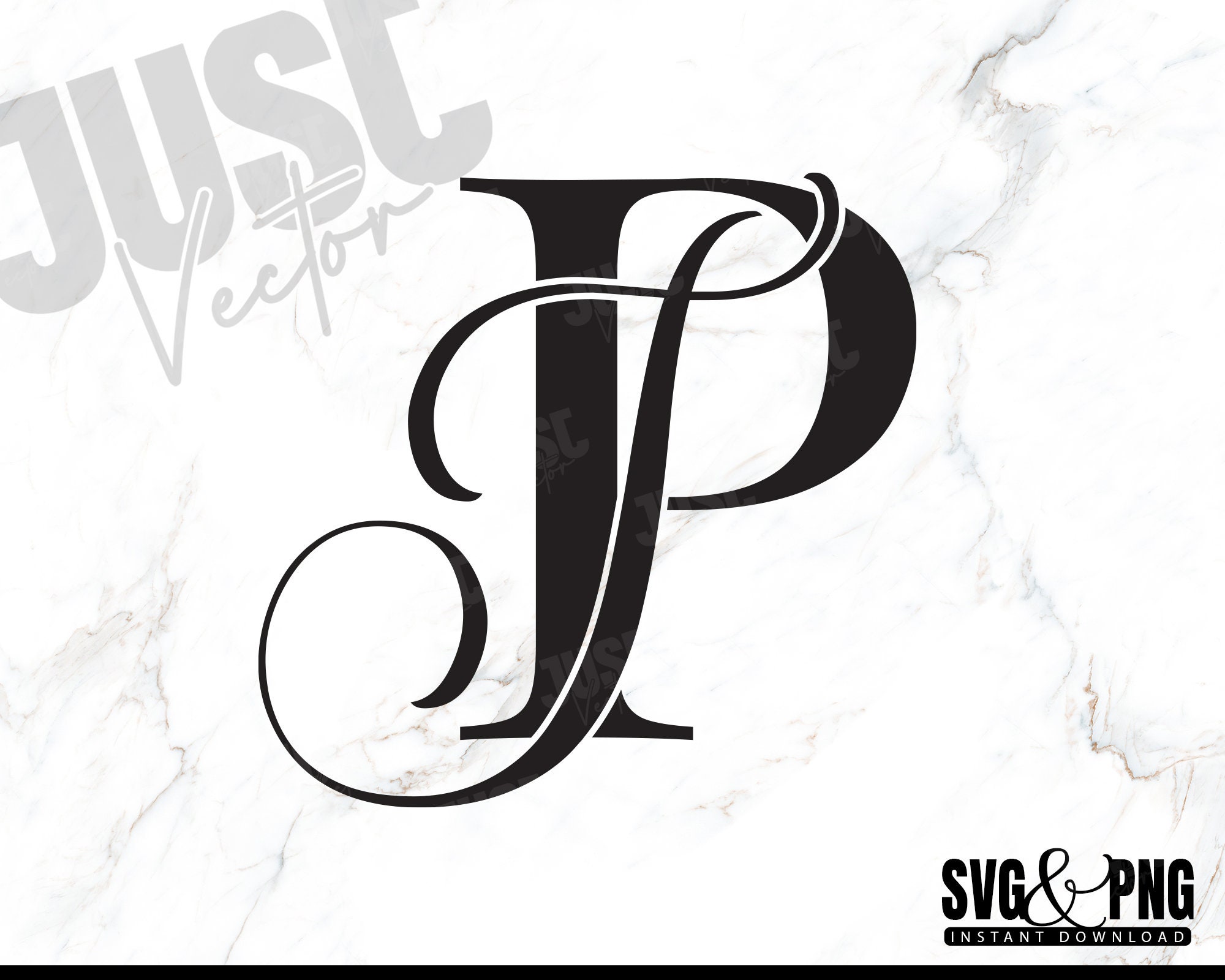PJ JP Wedding Logo Monogram Wedding Svg Monogram Svg - Etsy UK